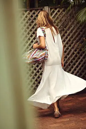 Free People Sandshell Linen Tierney Maxi Dress - Clean Ivory