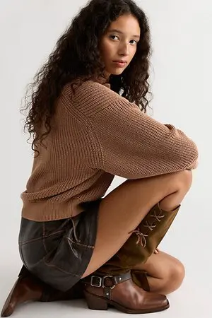Free People We The Free Dakota Tall Suede And Leather Boots