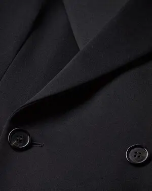 Saint Laurent Long Grain De Poudre Wool Coat