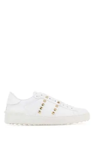 Valentino Garavani Leather Rockstud Untitled Sneakers - White