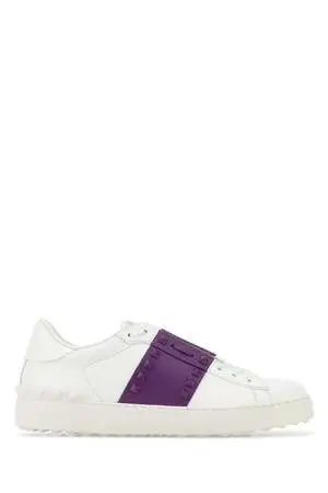 Valentino Garavani Leather Rockstud Untitled Sneakers - White