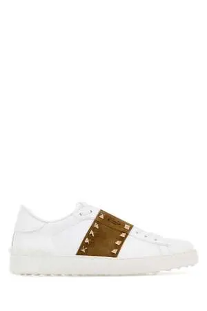 Valentino Garavani Rockstud Untitled Leather Sneakers - White