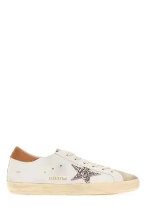 GOLDEN GOOSE Leather Super-star Sneakers - White