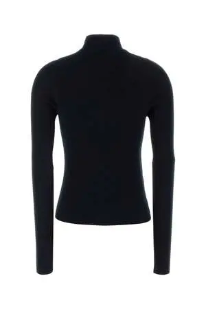 Miu Miu Embroidered Cashmere Blend Polo Shirt