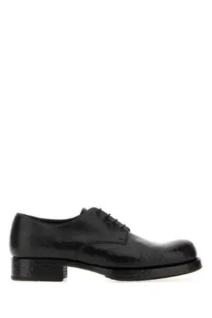 Prada Leather Lace-up Shoes - Black
