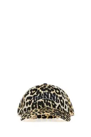 GANNI Printed Cotton Baseball Cap - Multicolor