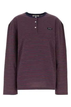 Miu Miu Embroidered Cotton Oversize T-shirt - Multicolor