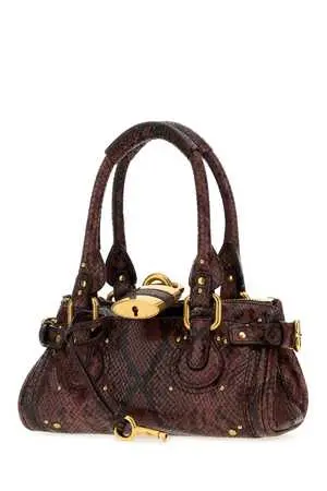 Chloé Printed Leather Paddington Handbag - Multicolor