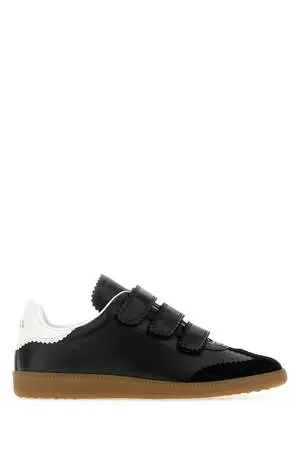 Isabel Marant Étoile Leather And Suede Sneakers With Velcro Fastening - Black