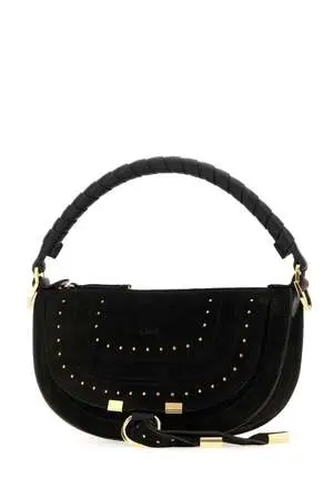 Chloé Suede Mini Marcie Shoulder Bag - Black