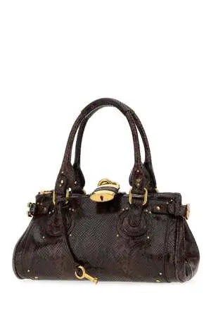 Chloé Printed Leather Paddington Shoulder Bag - Multicolor