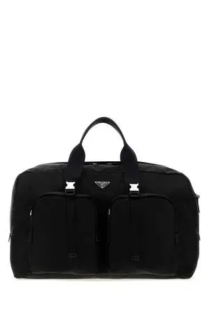 Prada Canvas Travel Bag - Black