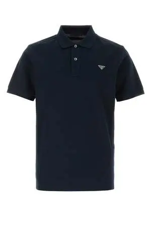 Prada Midnight Piquet Polo Shirt - Blue