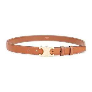 Celine Triomphe Leather Belt - Brown