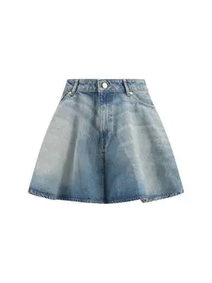 GANNI Denim Miniskirt - Blue