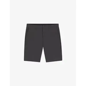 BOSS Straight-leg Stretch-woven Shorts With Brand Print