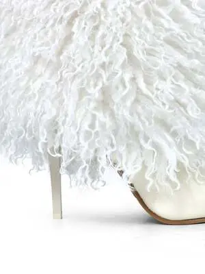 Frederick's Of Hollywood Kiki Pointed Toe Fluffy Boot