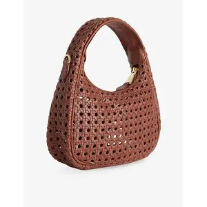 Miu Miu Wander Woven Leather Top-handle Bag