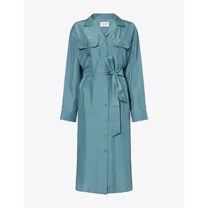 Max Mara Edile Silk Midi Shirt Dress