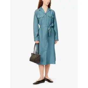 Max Mara Edile Silk Midi Shirt Dress