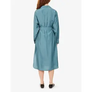 Max Mara Edile Silk Midi Shirt Dress