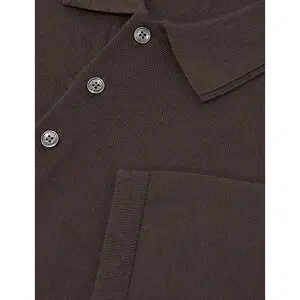 REISS Manor Regular-fit Merino Wool Polo Shirt - Ridge Brown