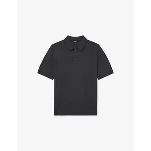 REISS Manor Regular-fit Merino Wool Polo Shirt - Vulcan Grey