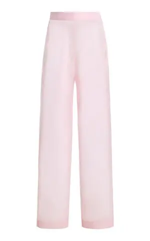 MARLIES GRACE Exclusive Flora Organza Straight-leg Pants - Pink