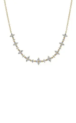 Ef Collection Fleur 14k Yellow Diamond Necklace - Gold