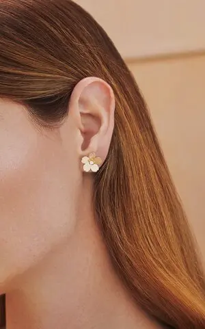 Ef Collection Jumbo Cherry Blossom 14k Yellow Earrings