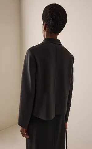 BIRROT Lay3 Point Collar Crepe Jacket
