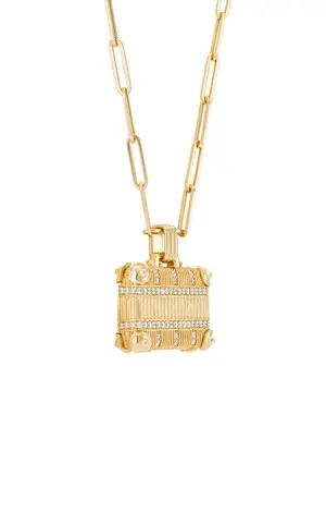 NEVERNOT 14k Yellow Diamond Suitcase Necklace