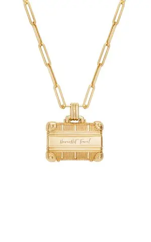 NEVERNOT 14k Yellow Diamond Suitcase Necklace