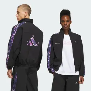 Adidas Basketball Woven Track Jacket - Black