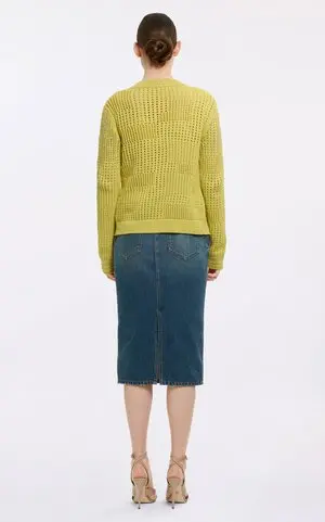 Elie Saab Mixed Knit Cotton-blend Cardigan