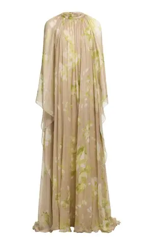 Elie Saab Silk-chiffon Caftan - Floral
