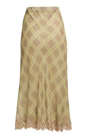 Elie Saab Silk Midi Skirt