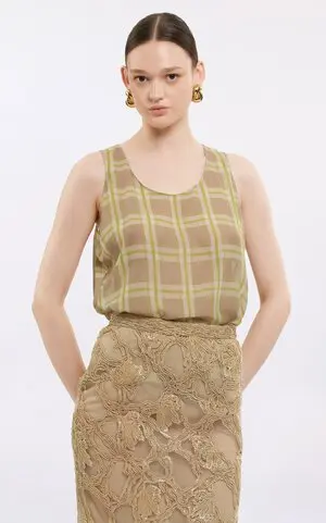 Elie Saab Silk Tank Top