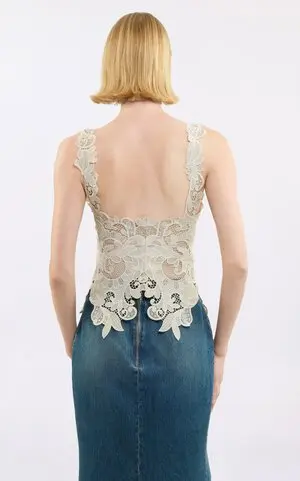 Elie Saab Macrame Lace Top