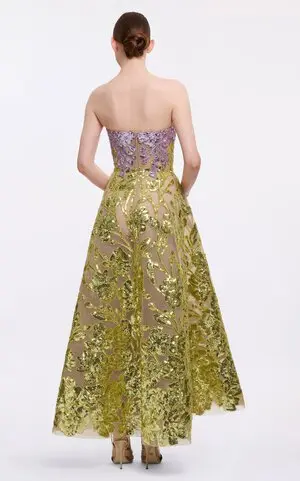 Elie Saab Embroidered Sequined Gown