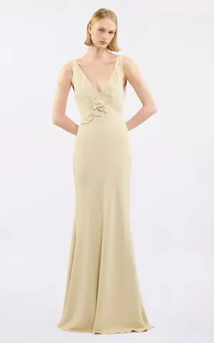 Elie Saab Floral-embellished Maxi Dress