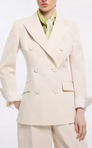 Elie Saab Double-breasted Wool-blend Jacket