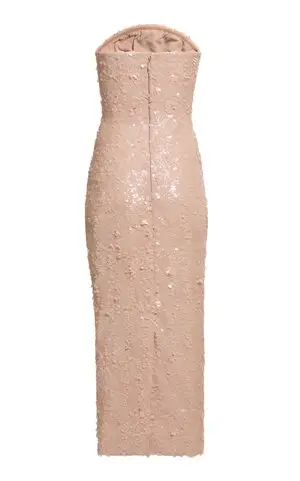 Elie Saab Strapless Sequined Maxi Dress