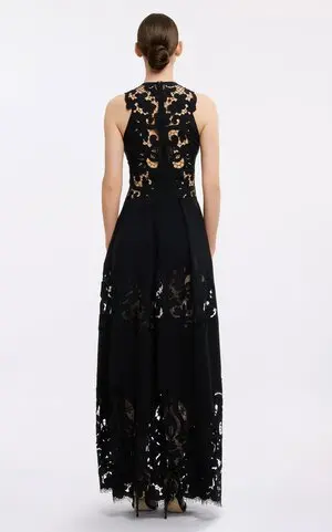 Elie Saab Lace-paneled Maxi Dress