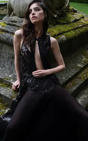 Elie Saab Sequined Sheer Vest Top