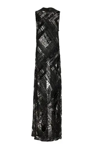 Elie Saab Sequined Sheer Vest Top