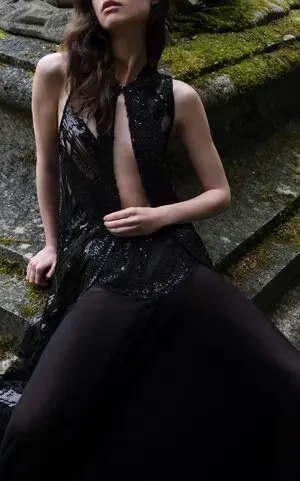 Elie Saab Sequined Sheer Vest Top
