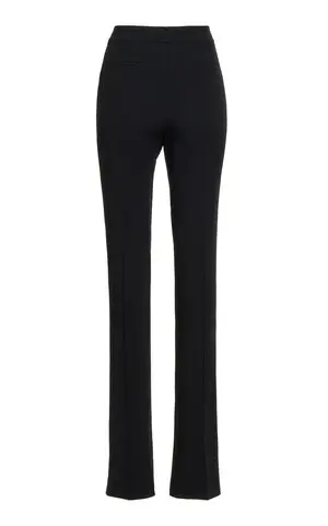 Elie Saab Mid-rise Straight-leg Envers Silk Pants - Black