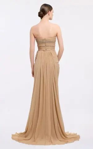 Elie Saab Bead-embellished Silk-blend Maxi Dress