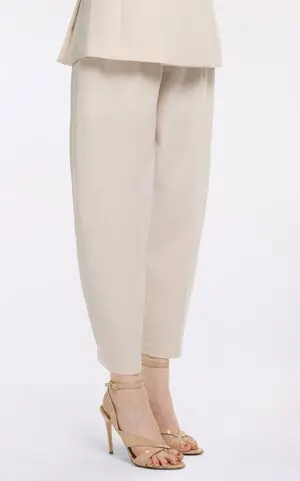 Elie Saab Mid-rise Pleated Pegged Pants